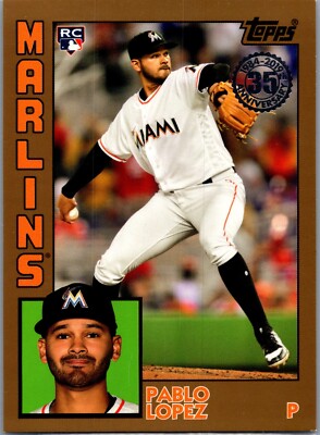 2019 Topps Series 1 PABLO LOPEZ RC 1984 INSERT GOLD PARALLEL #84R-PL ...