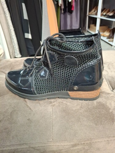 Sorel Major Lace Patent Leather Mesh Booties Size 8.5 | eBay