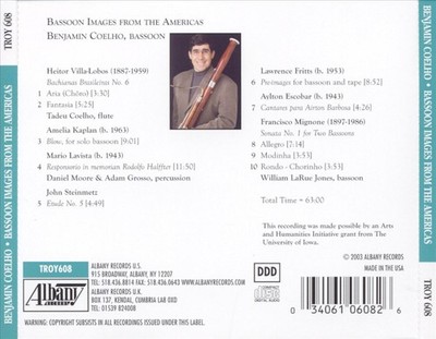 BENJAMIN COELHO BASSOON IMAGES FROM THE AMERICAS NEW CD 34061060826| eBay