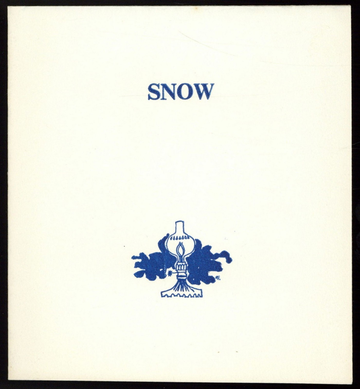 John COTTON / Snow 1st Edition 1974 | eBay