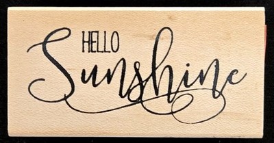 American Art Rubber Stamp Hello Sunshine Saying | eBay