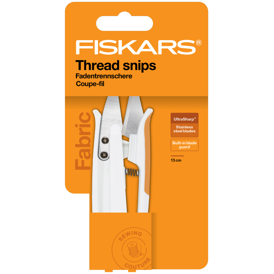 Fiskars Scissors: Thread Snips: Softgrip™ Spring Loaded | eBay UK