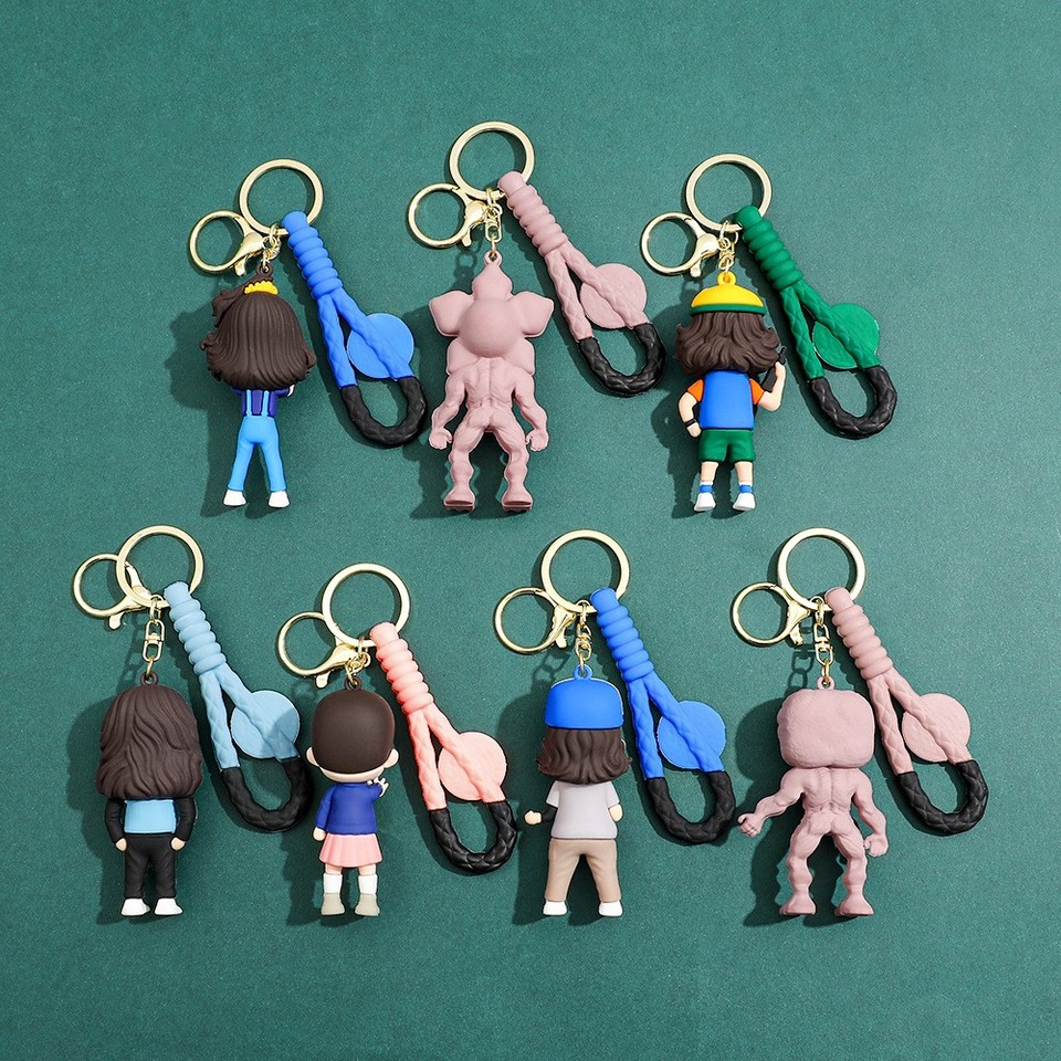 Stranger Things Characters Silicone Keychain Pendant 7pcs/set | eBay
