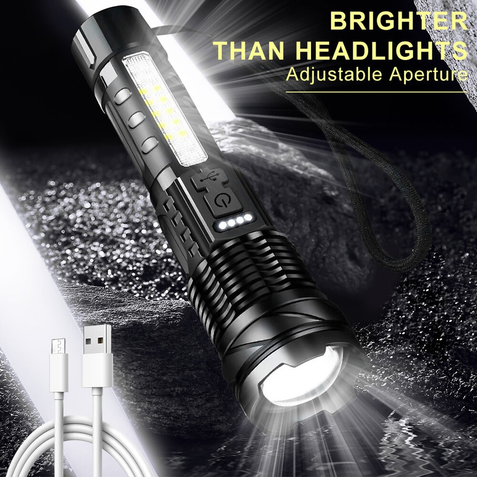 Rechargeable Flashlights 15000000 High Lumens - Brightest LED Flash ...