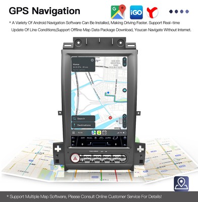 Android Car Stereo Tesla Style 12.8" 4+64GB Carplay for Ford Taurus ...