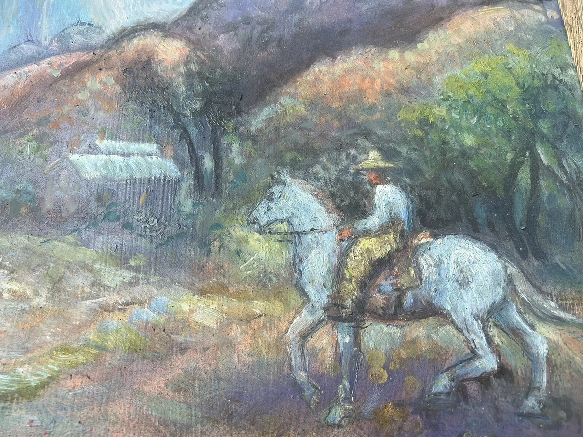 Lone Cowboy Painting