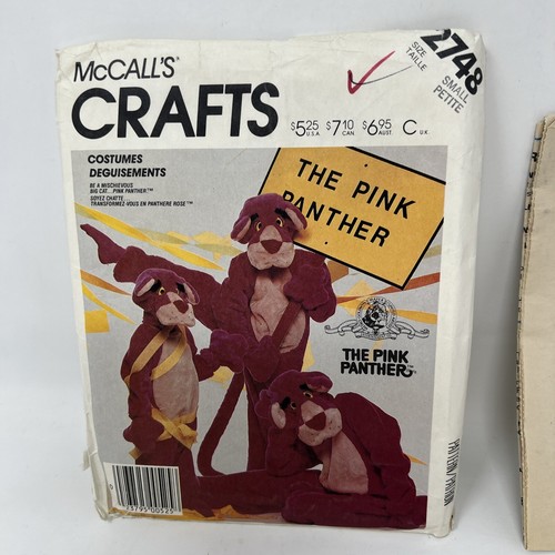 Vintage Sewing Pattern McCall’s Costume 2748 Pink Panther UNCUT Adult ...