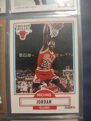 RARE ERROR 🔥1990 FLEER MICHAEL JORDAN PRINT ERROR ON ICONIC BASKETBALL ...