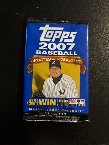 2007 Topps Updates and Highlights Baseball Factory Sealed Pack | eBay