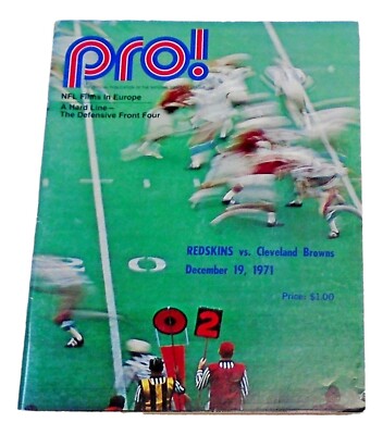 1971 NFL Cleveland v Washington Program 12/19 RFK Stadium 89321b43 | eBay