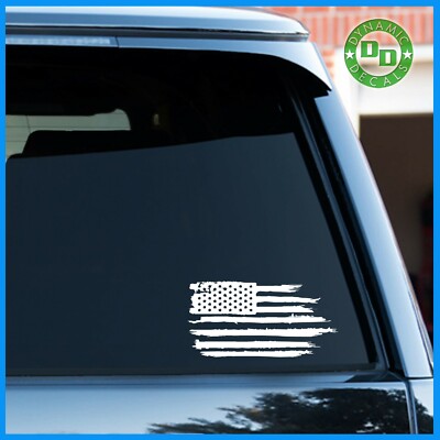 American Flag Distressed decal sticker vinyl graphic USA car truck RV ...