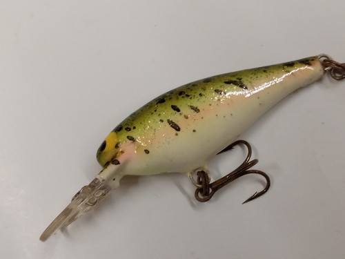 EV-205 Custom Painted Rapala Shad Rap SR5 Light Olive Green Back/ Pink ...