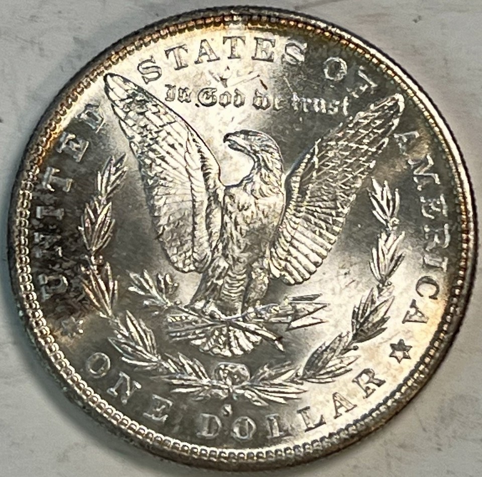 1882-S Morgan Silver Dollar GEM MS/BU+++ Cartwheel Luster Toned Set ...