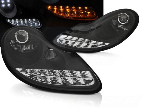 Black Halogen Headlights for Porsche 911 996/Boxster 1996-2004 LED EU-spec LPPO0 | eBay