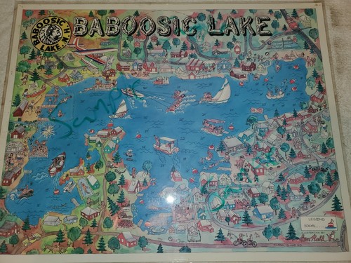 Baboosic Lake Poster Amherst New Hampshire Fun Lake Poster approx 24x18 ...