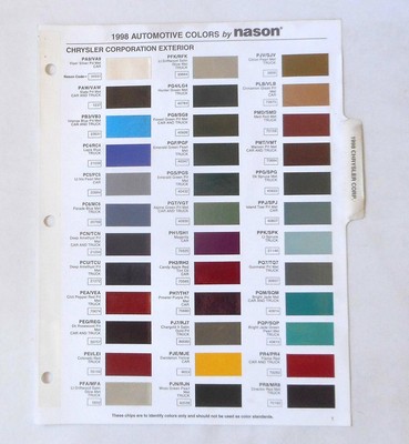 Mopar Paint Color Chart - vrogue.co