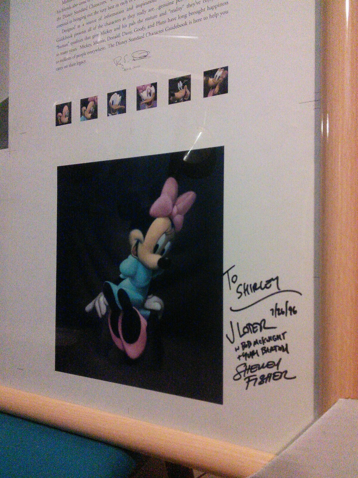 DISNEY RARE STANDARD CHARACTER GUIDEBOOK MICKEY/MINNIE PAGE SIGNED | eBay