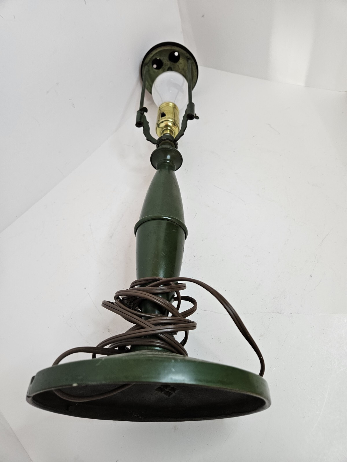 Antique Working 1916 PITTSBURGH LAMP, BRASS & GLASS CO. Green Glass ...