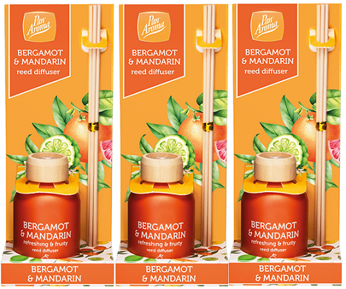 Pan Aroma Bergamot & Mandarin Reed Diffuser Home Fragrance 3 x 50ml | eBay