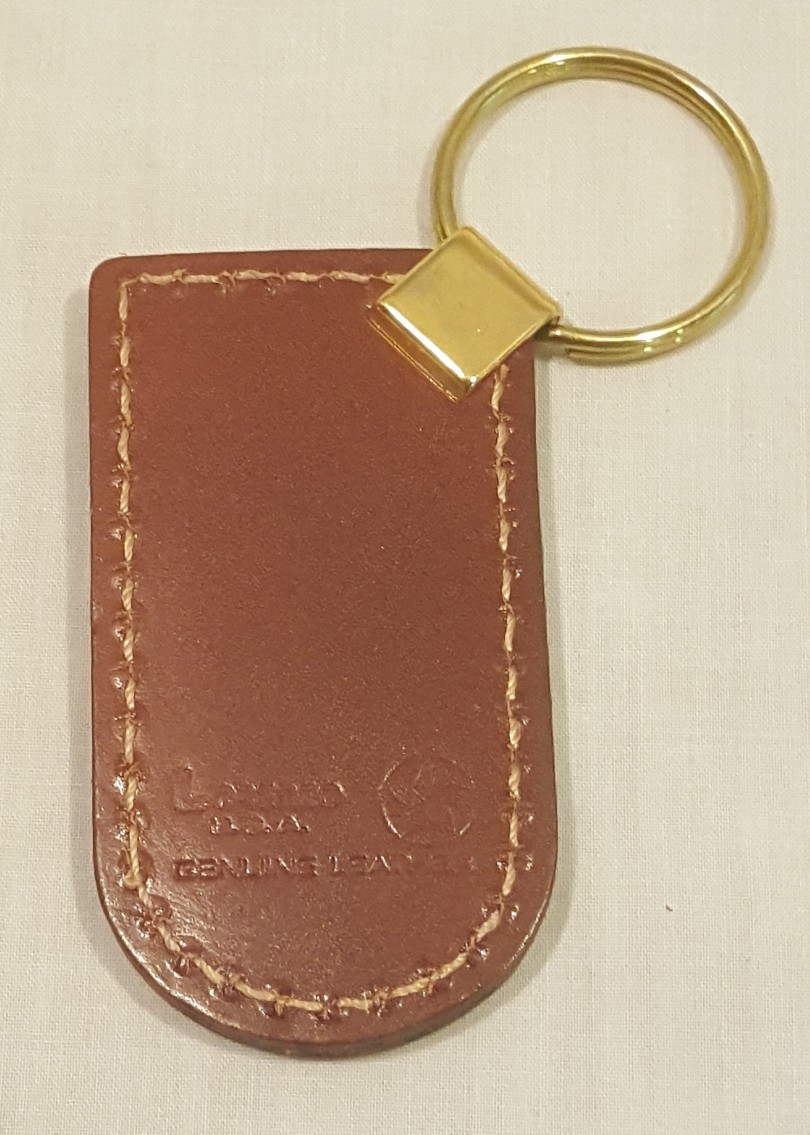 Vintage Burgundy Genuine Leather OLDSMOBILE Keychain Key Chain - New ...