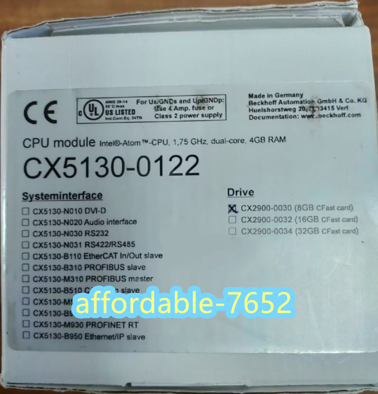 CX5130-0122 CPU Modules beckhoff Brand New By DHL or Fedex Fast ...