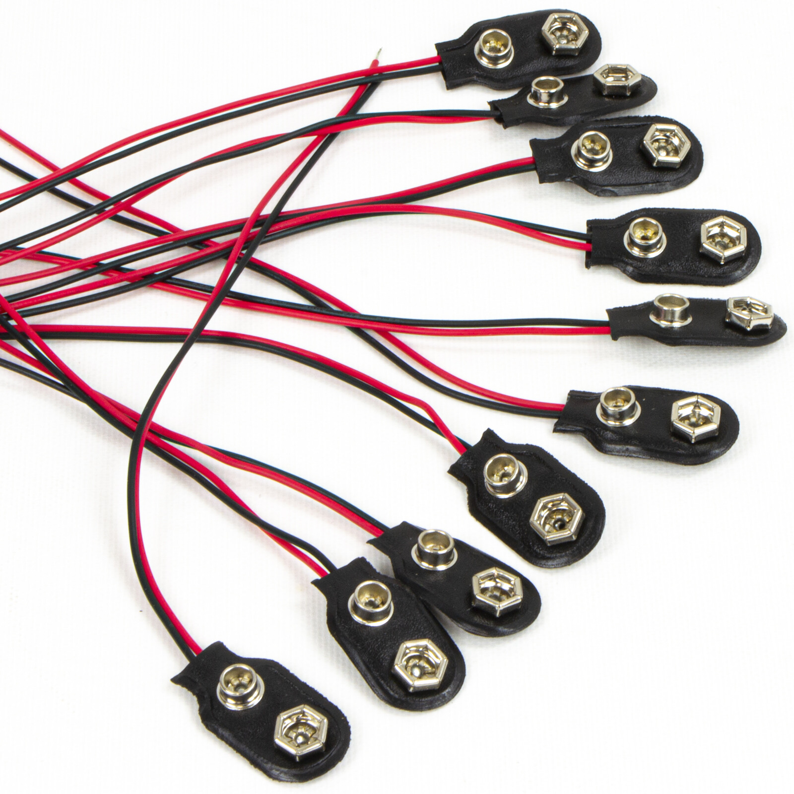 PP3 9V Square Battery Snap ClipOn Connector Solder Lead 150mm Cable 1 ...