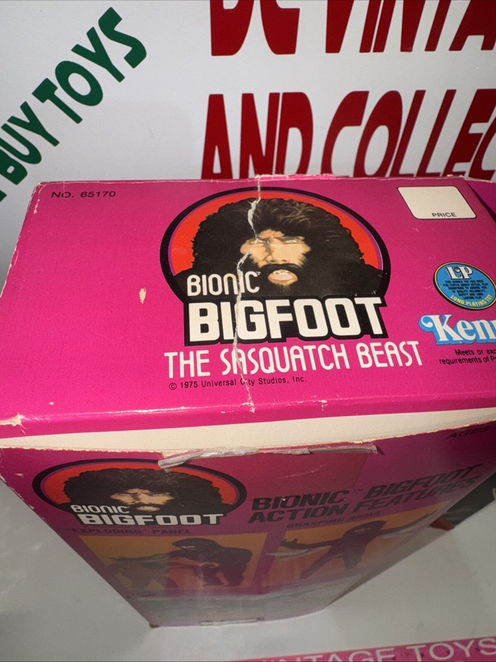 Vintage six million dollar man bionic bigfoot Original box 1977 kenner ...