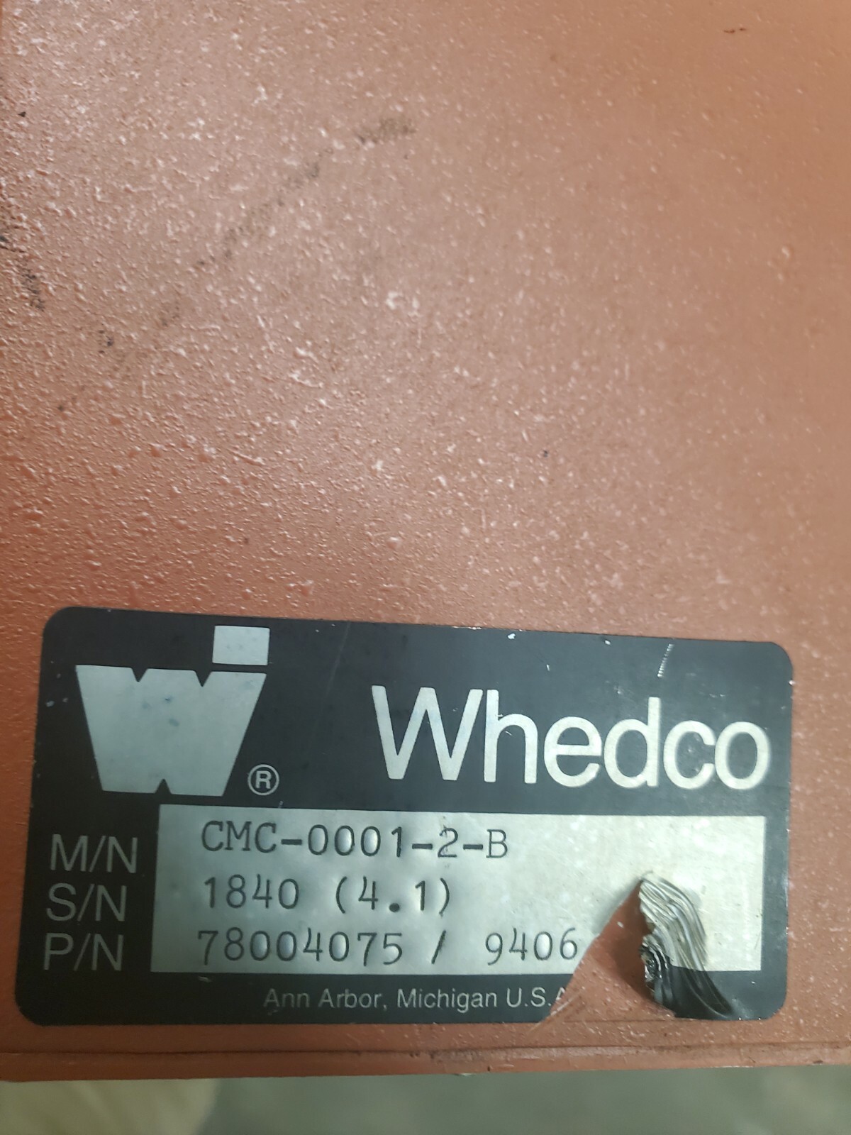 WHEDCO CMC-0001-2-B WHEDCO CMC-0001-2-B SERVO CONTROLLER 07201650012 ...