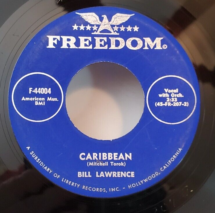 Bill Lawrence HEY BABY! / CARIBBEAN (ROCKABILLY 45) #44004 PLAYS VG++ ...