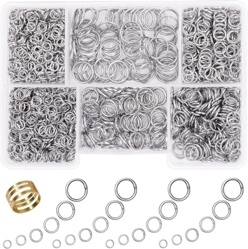 Jump Rings for Jewelry Making 1400 Pcs Nickel Jump Rings 4Mm 6Mm 5Mm ...