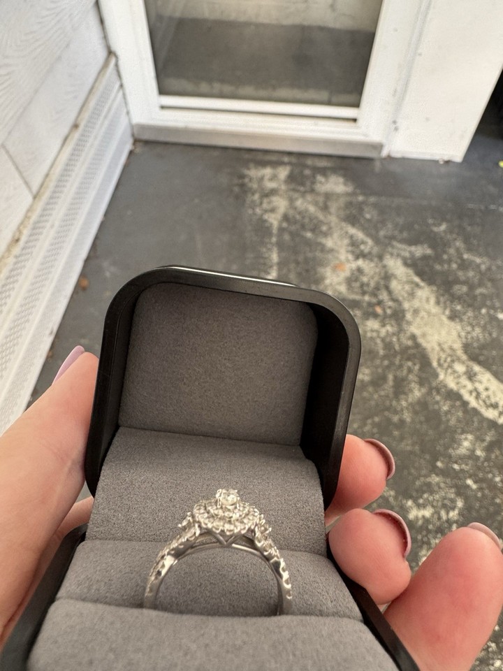 1ct diamond multifaceted ring size 7 10 kt white gold. Must sell. | eBay