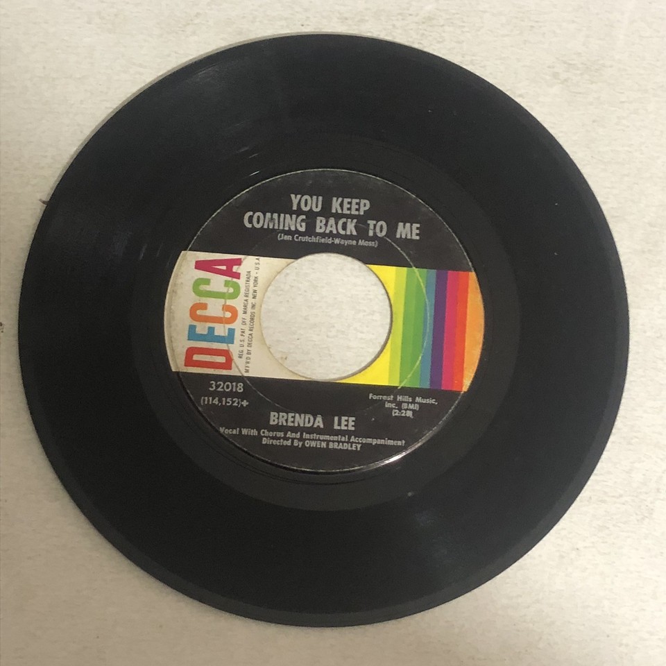 Brenda Lee Coming On Strong Vintage 45 Vinyl Record Decca Records | eBay