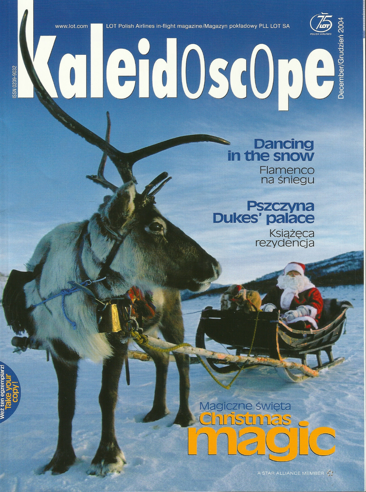 LOT POLISH AIRLINES KALEIDOSCOPE INFLIGHT MAGAZINE 12/2004 XMASS POLAND ...