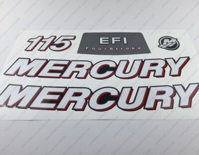 Mercury 115 hp 4-Stroke EFI 2006-2012 outboard engine decals sticker ...