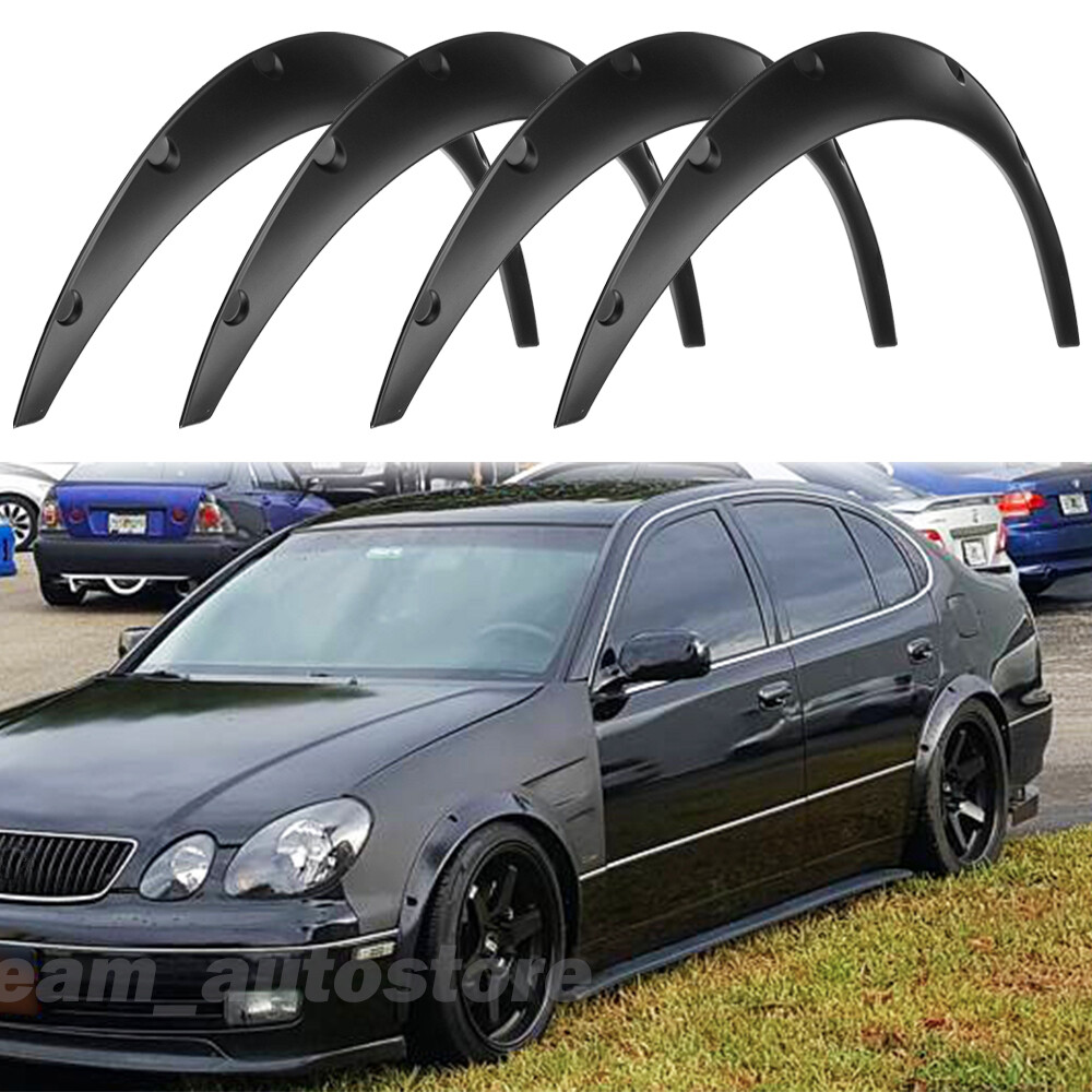 Black 4X 4.5" Fender Flares Extra Wide Wheel Arches For Lexus GS300 ...