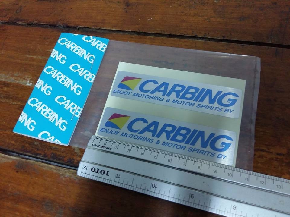 Genuine JDM Carbing sticker decal Plate Panel Strut Bar arm brace etc ...