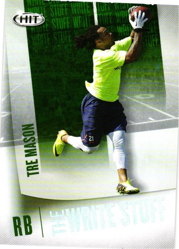 2014 SAGE THE WRITE STUFF TRE MASON RC ROOKIE FOOTBALL CARD $0.99 VALUE ...