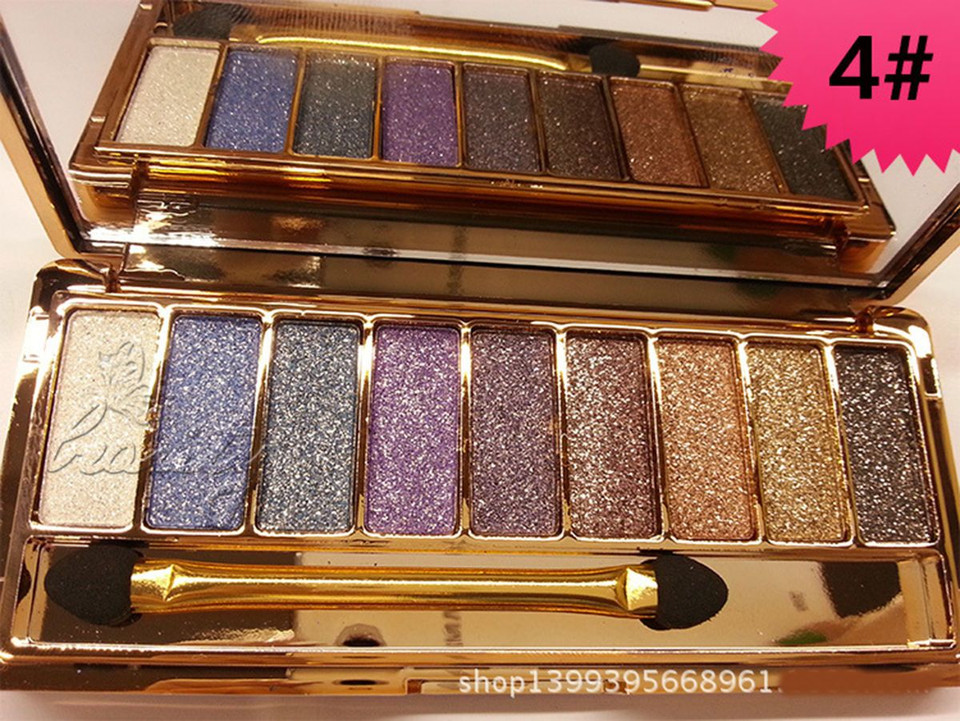 9 Colours Eyeshadow Eye Shadow Glitter Palette Professional dazzling ...