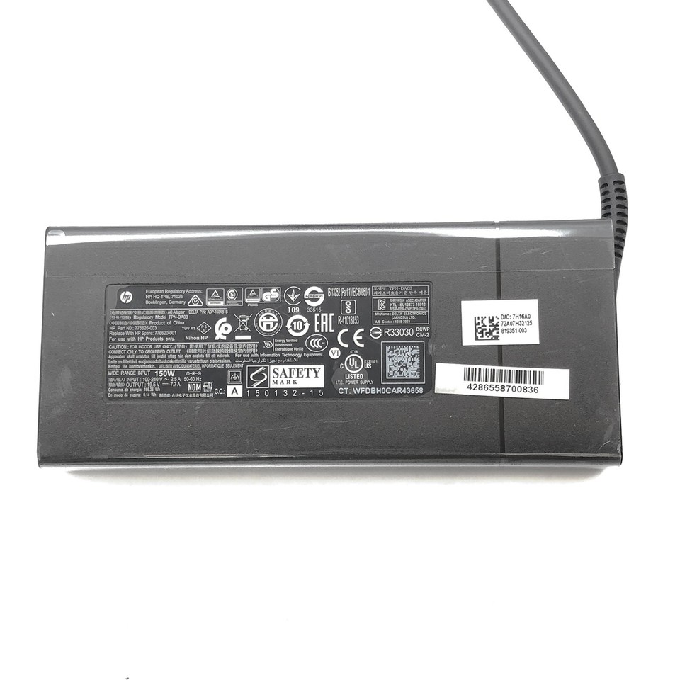 Genuine 150W HP Smart AC Adapter Charger for 2022 HP Victus 15-FA0031DX ...