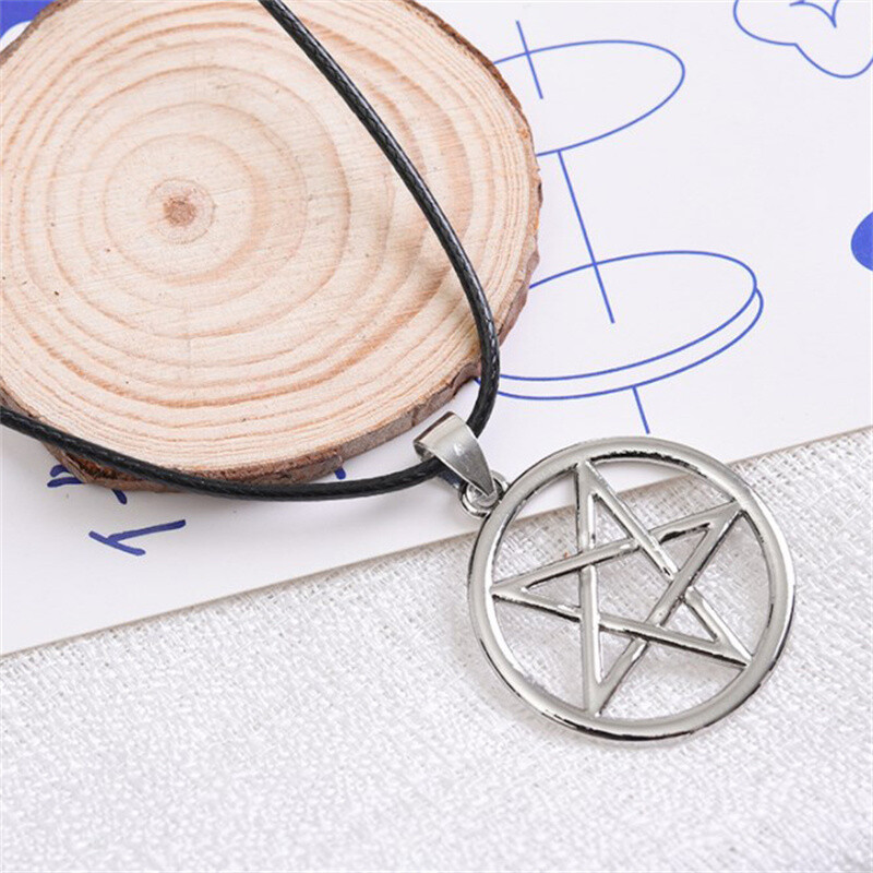 Fashion Black Butler Necklace Pentacle Pentagram Pendant Lucifer Satan ...