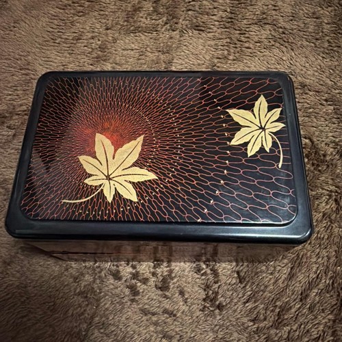 Jubako Bento Box Japanese Lacquer box with autumn leaves pattern 2 ...