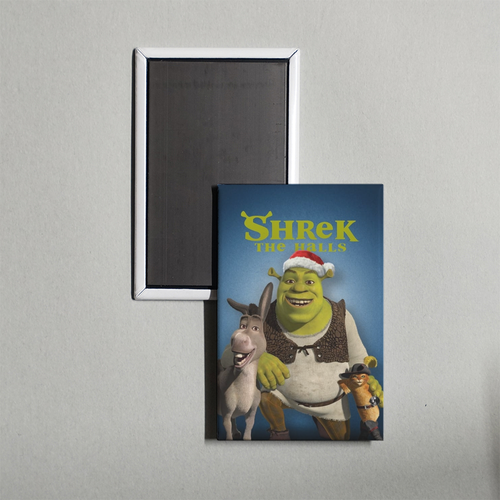 Shrek the Halls Mini Movie Poster Fridge Locker Magnet | eBay