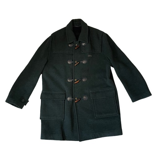 PAUL & SHARK Mens Duffle Coat Medium Charcoal/Green Made in Italy | eBay