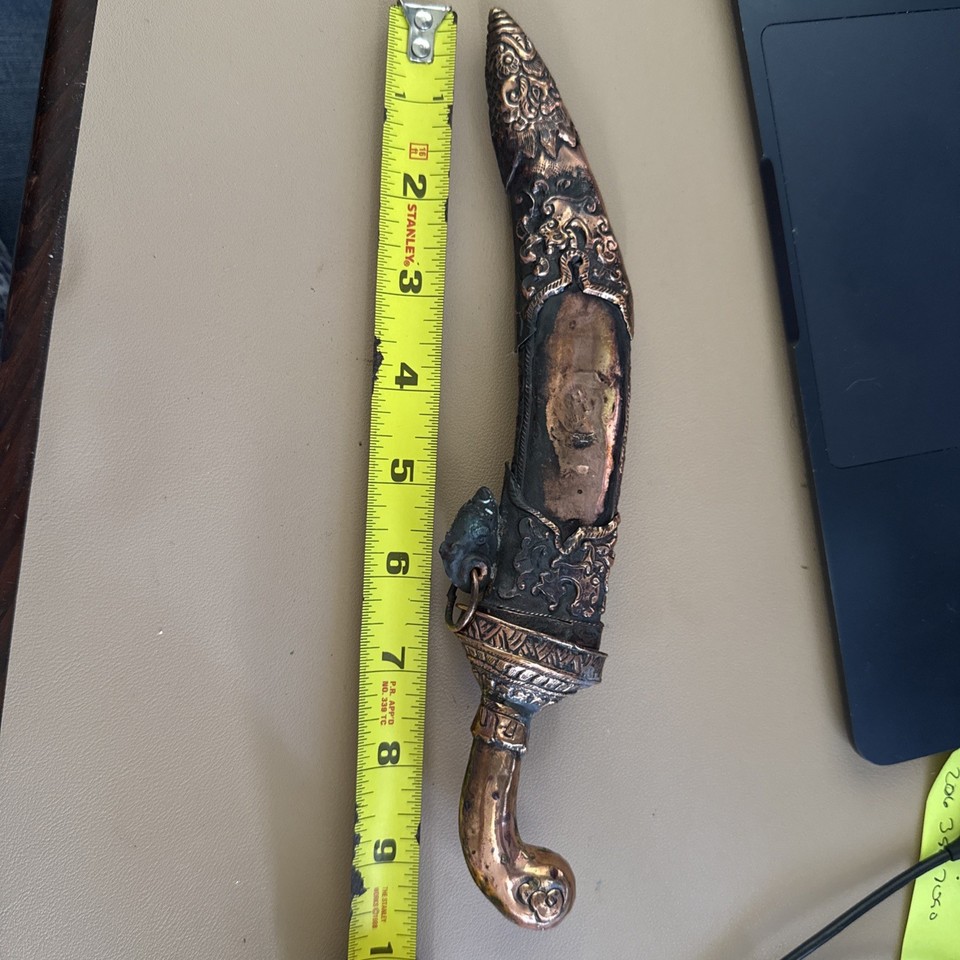 Vintage CHINESE TIBETAN OR MONGOLIAN SWORD DAGGER WITH SHEATH | eBay