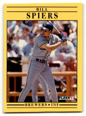 1991 Fleer #597 Bill Spiers Milwaukee Brewers Baseball Cards NM Near ID ...