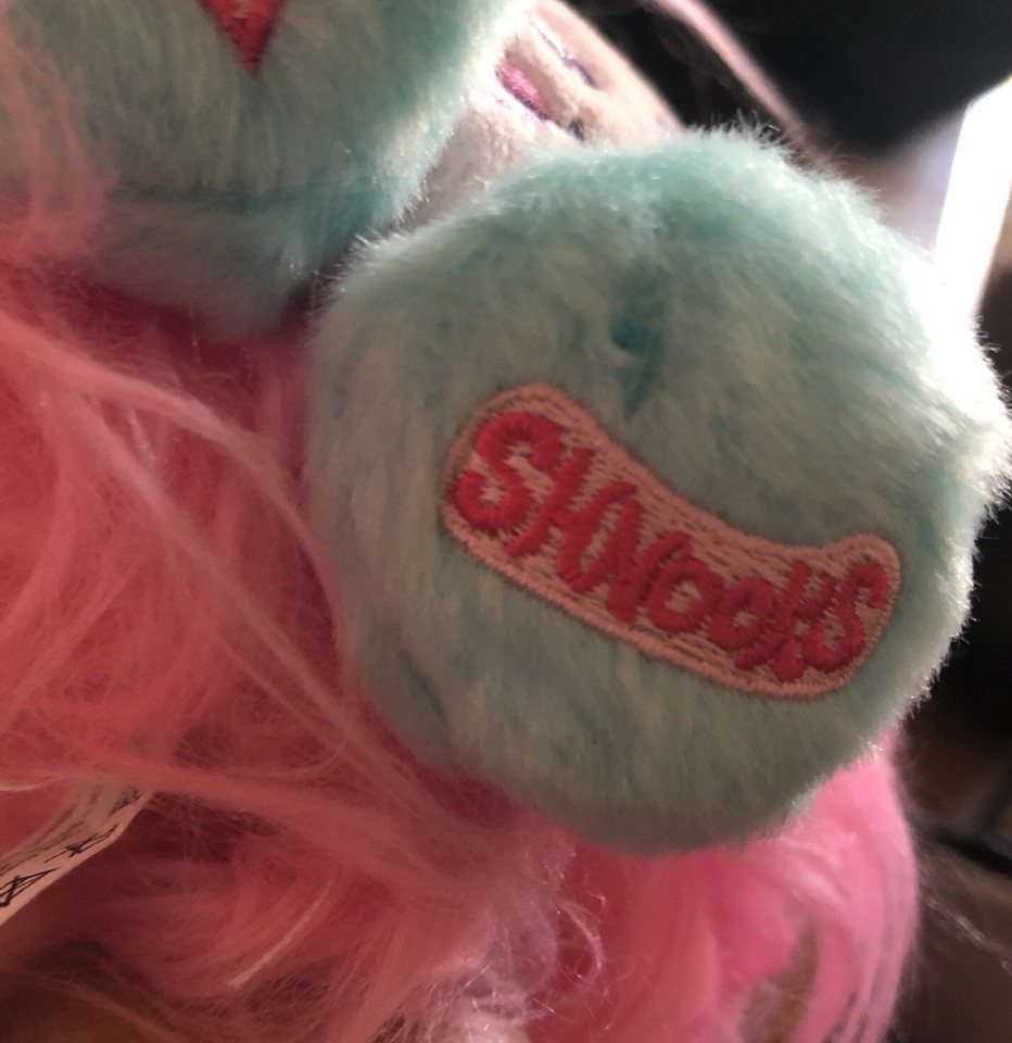 Cute Shnooks Plush Toy - Pink Fluffy Hair | eBay