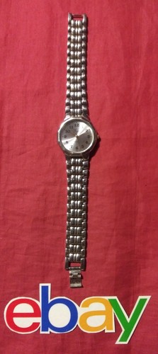 VINTAGE Womens Papini SILVER TONE Quartz Watch BRACELET Water Resistant ...