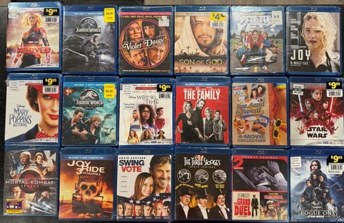Blue Ray Disc Collection Of 33. All sealed. Some Marked Previously ...