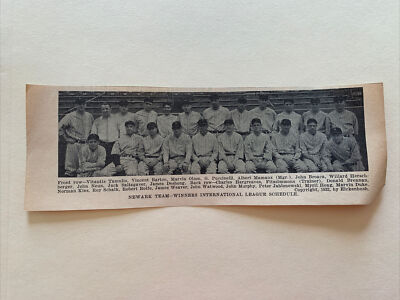 Newark Bears Red Rolfe Johnny Murphy Myril Hoag 1933 Baseball Team ...
