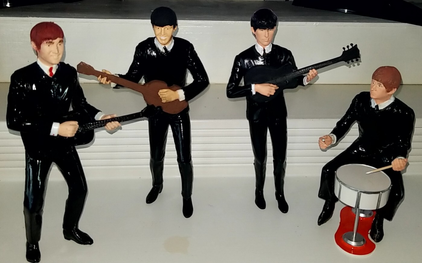 1964 BEATLES JOHN PAUL GEORGE & RINGO 8" REVELL MODEL DOLL FIGURES ...